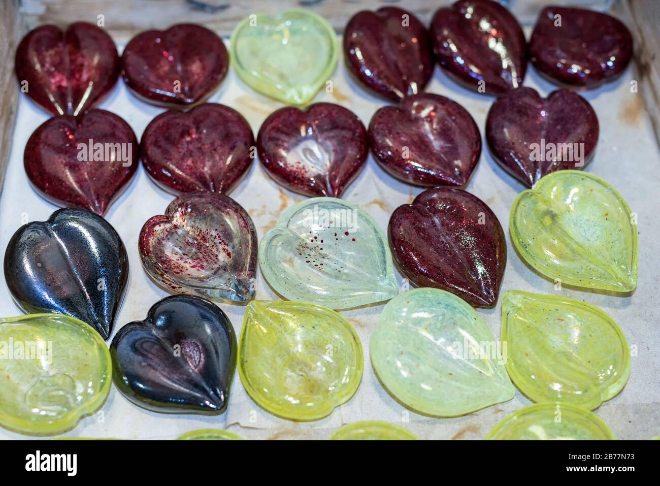 Handmade figures of melted glass - selective focus Stock Photo - Alamy