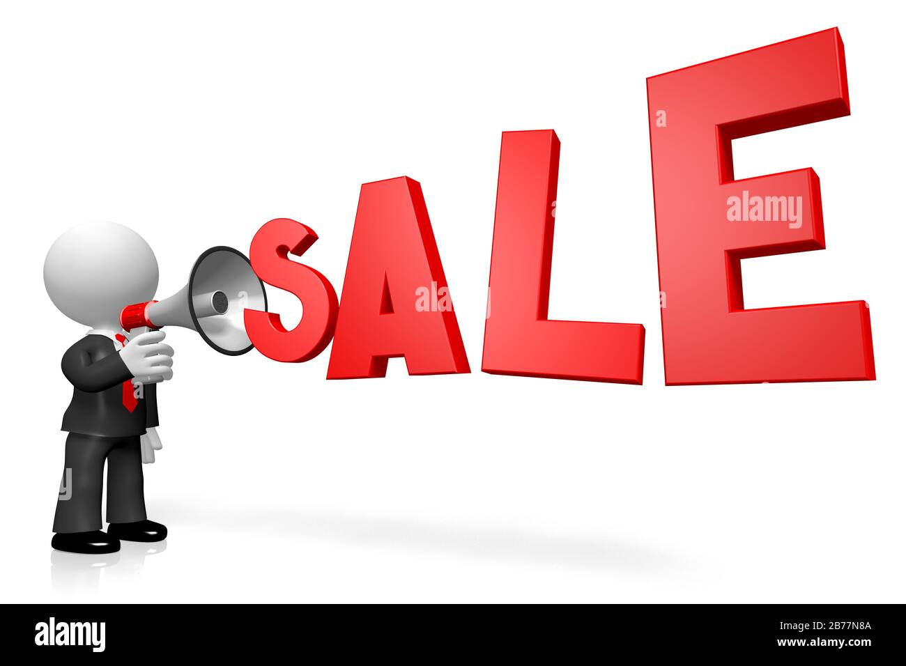 3D cartoon characters, sale concept Stock Photo - Alamy