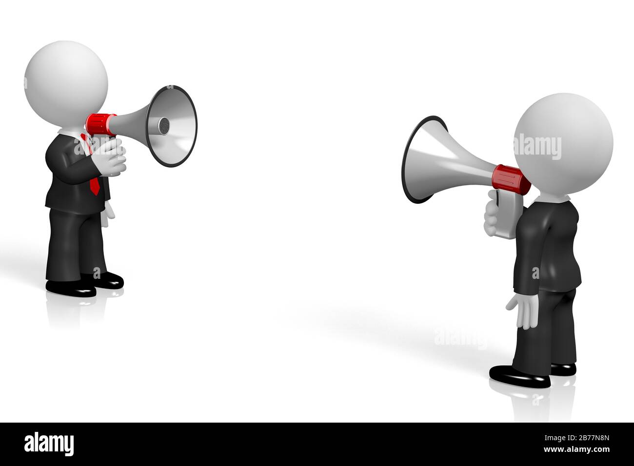 3D cartoon characters, communication concept Stock Photo - Alamy