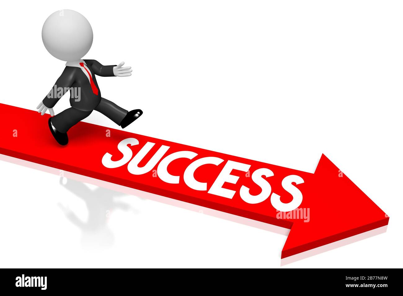 3D running businessman - success concept Stock Photo - Alamy