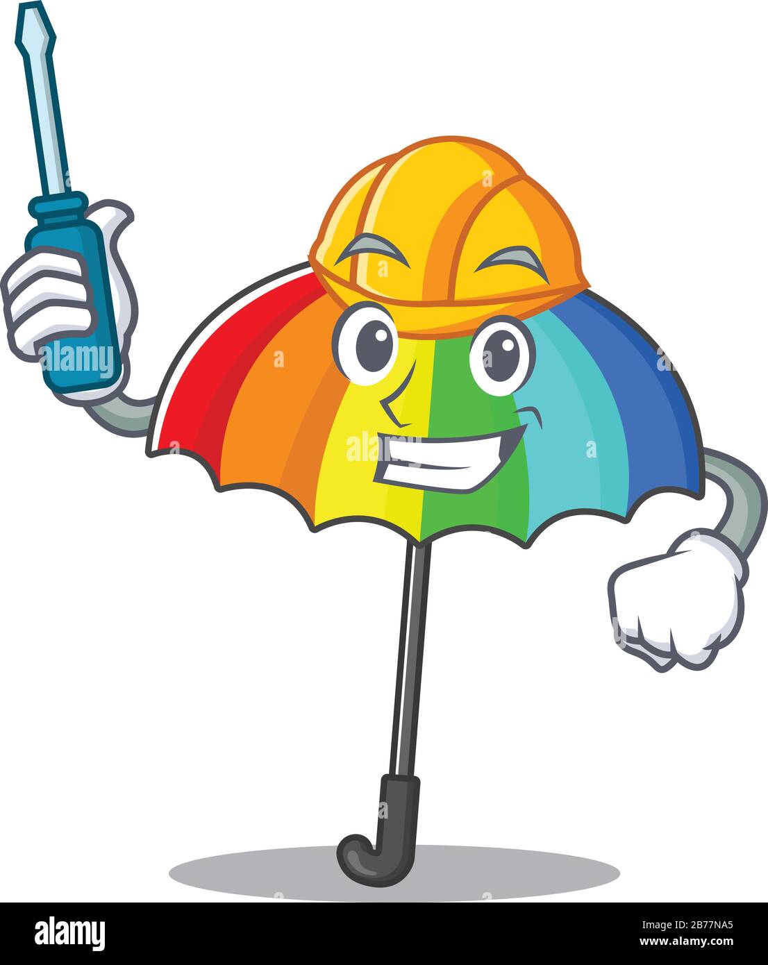 Smart automotive rainbow umbrella presented in cartoon character design ...