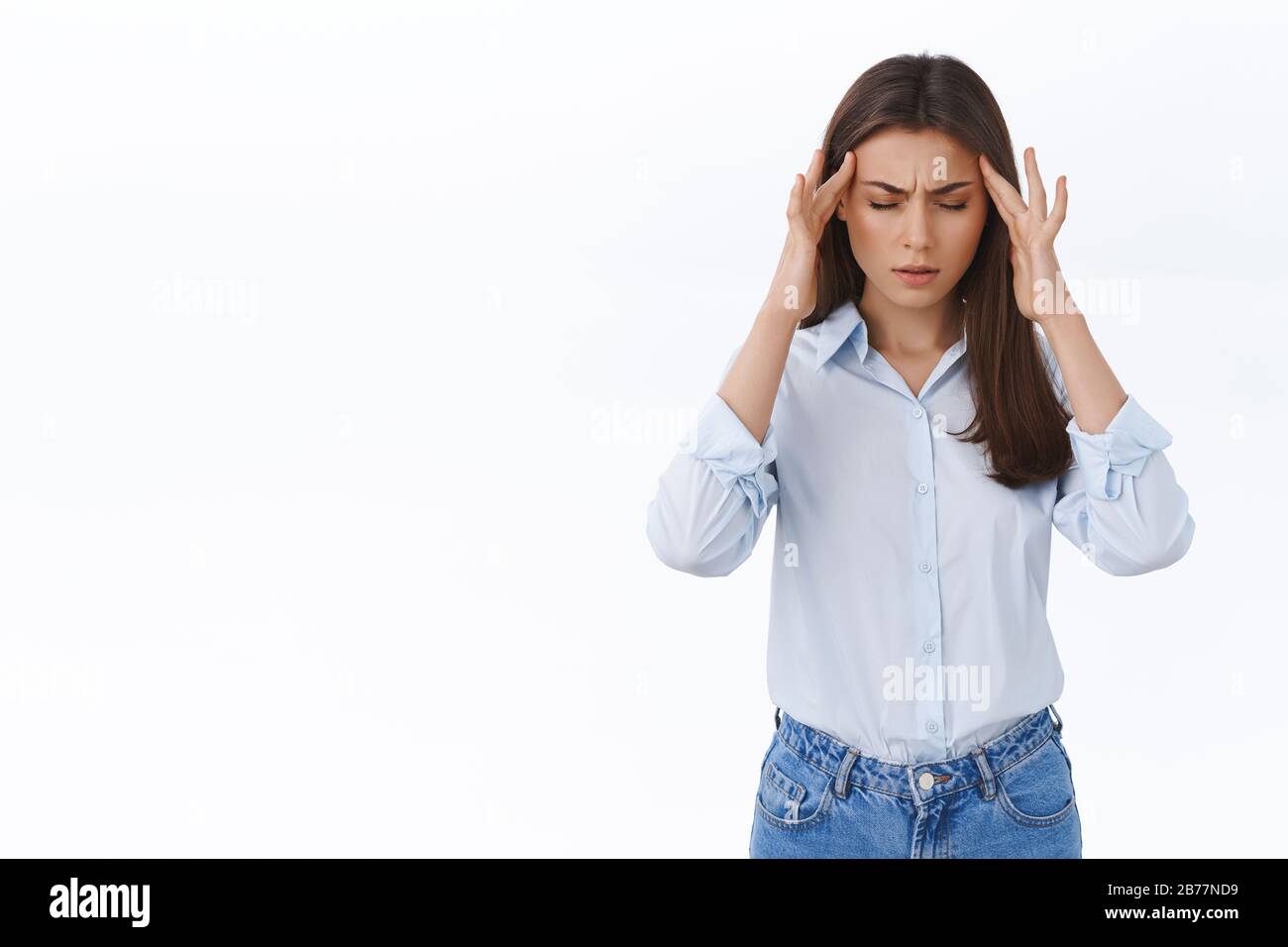 Female cant see face Cut Out Stock Images & Pictures - Alamy