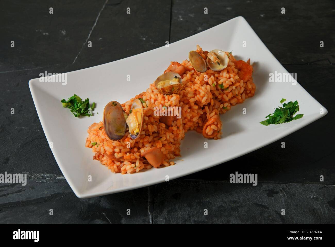 Seafood risotto hi-res stock photography and images - Alamy