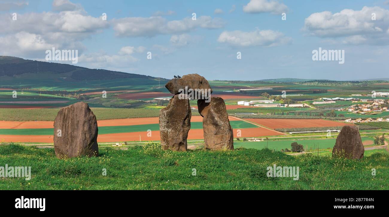 Megaliths against the backdrop of nature in Israel Stock Photo - Alamy