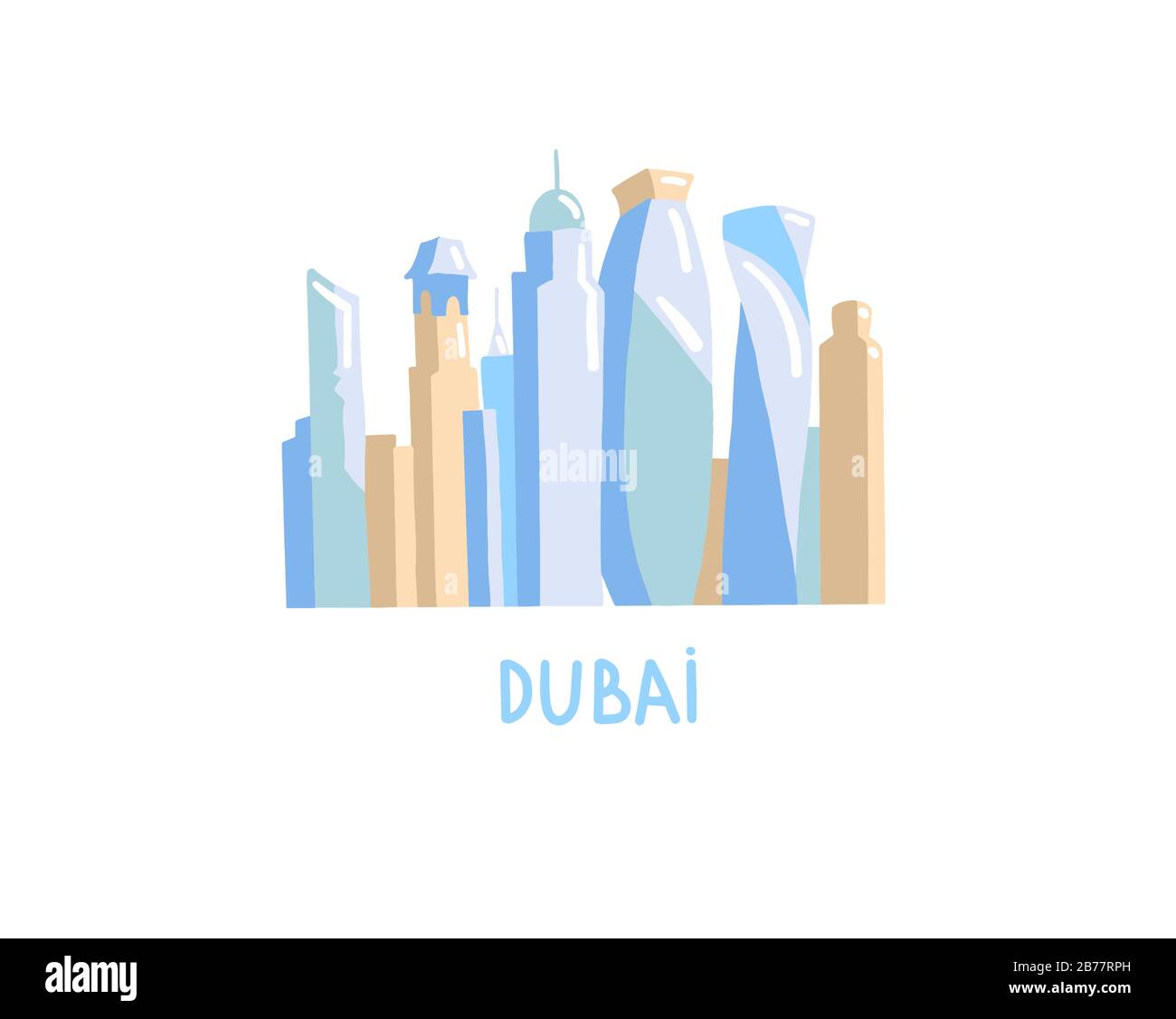 Skyscrapers urban architecture dubai Stock Vector Images - Alamy