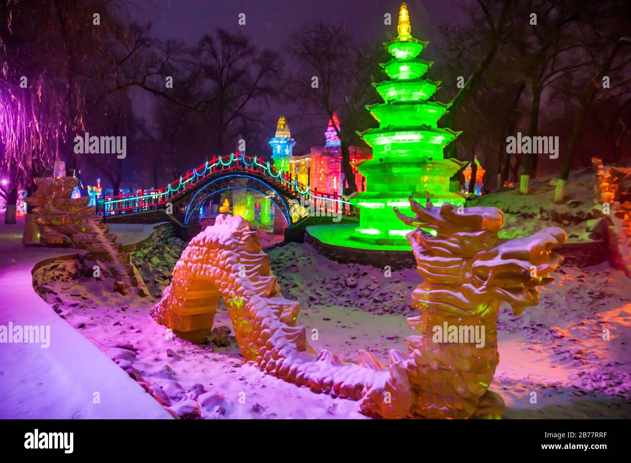 Ice and snow festival in zhaolin park hi-res stock photography and ...