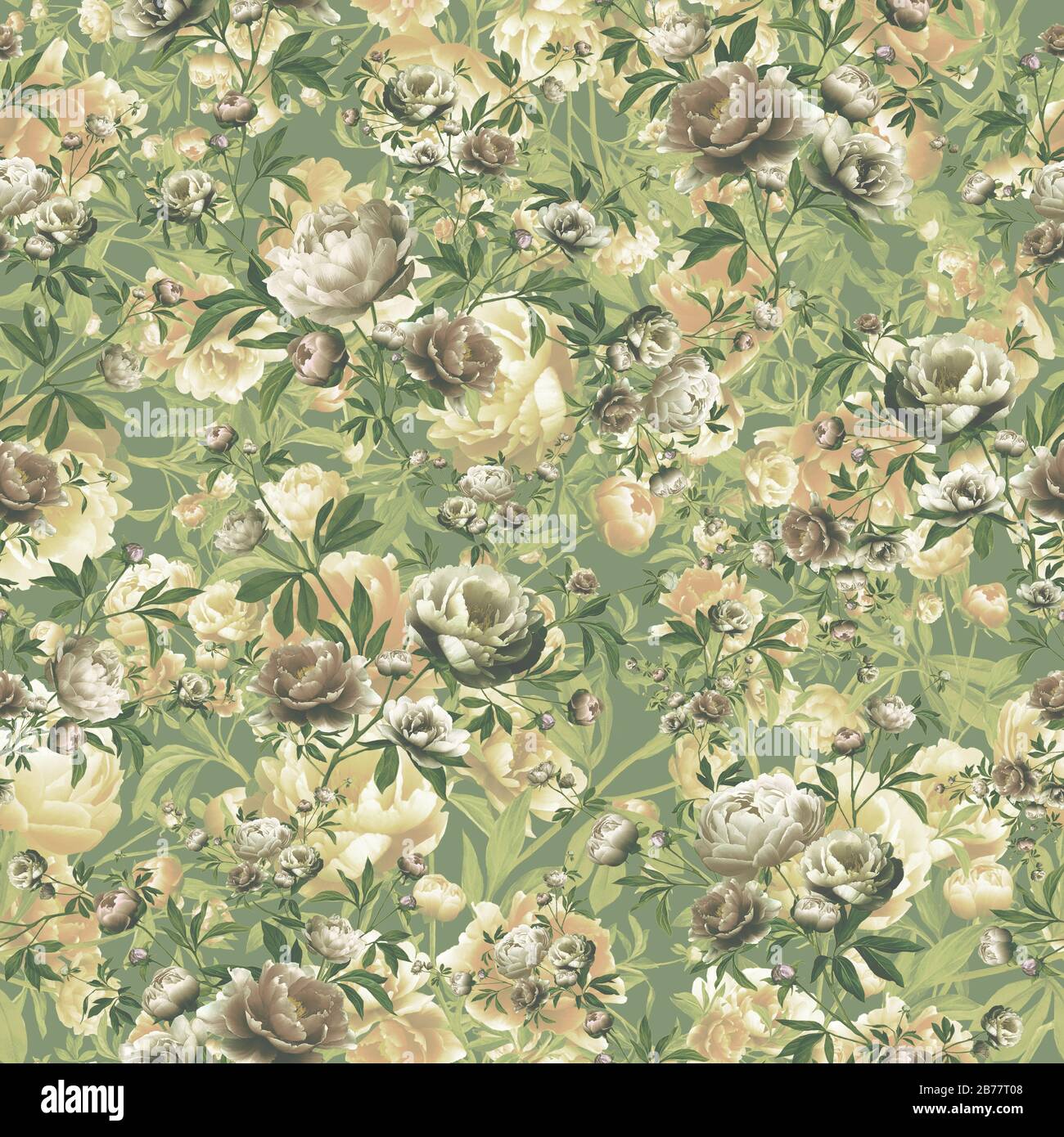 Seamless floral pattern. Vintage textile design Stock Photo - Alamy