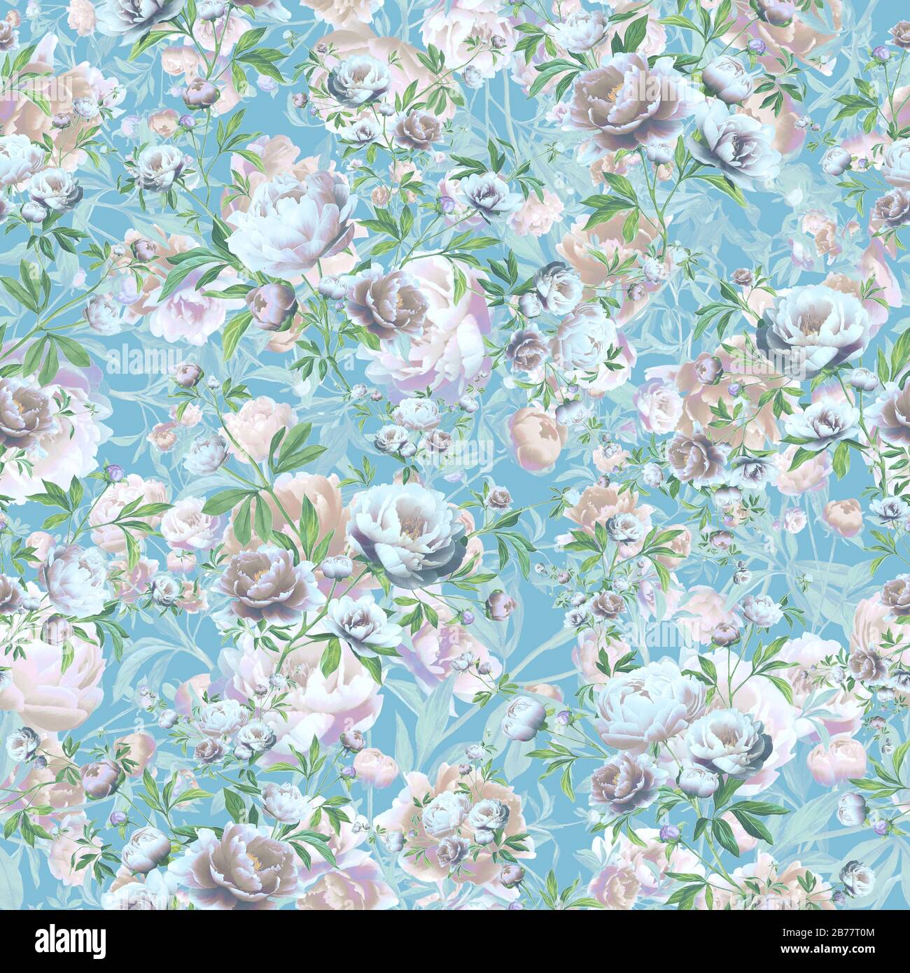 Seamless floral pattern. Vintage textile design Stock Photo - Alamy