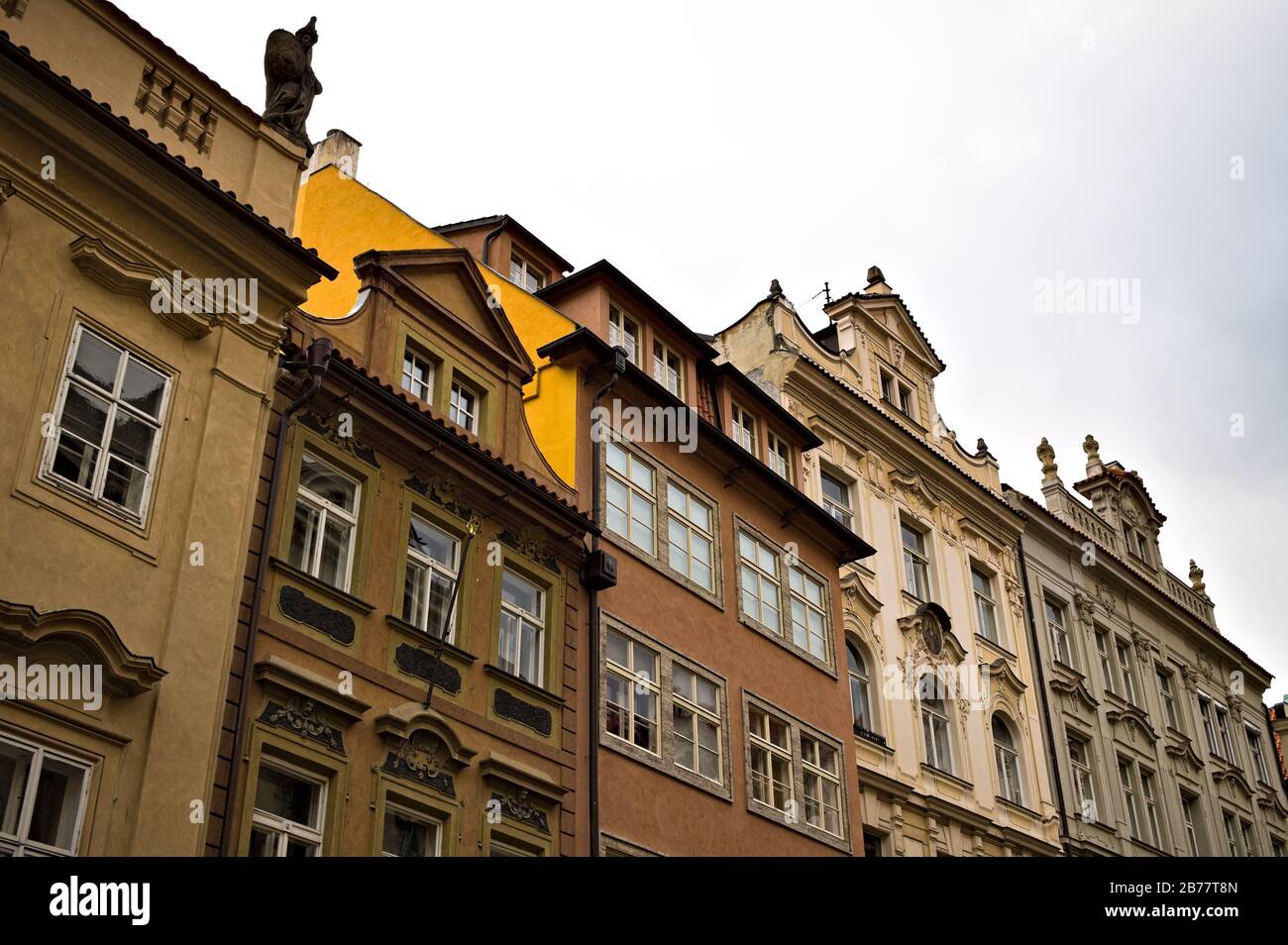 Bohemian architecture and baroque buildings in Prague (Czech Republic ...