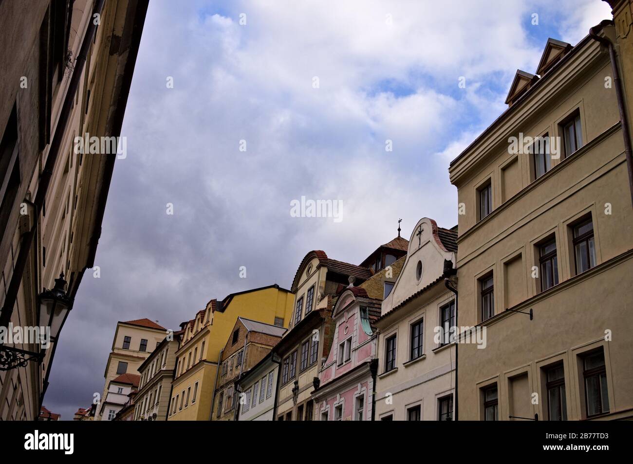 Bohemian architecture and baroque buildings in Prague (Czech Republic ...