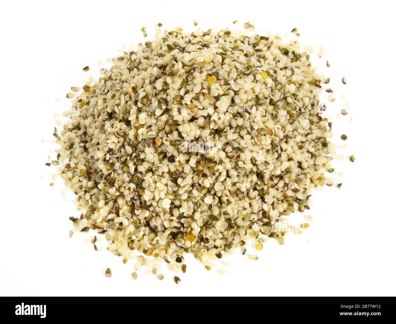 Shelled Hemp Seeds isolated on white Background Stock Photo - Alamy