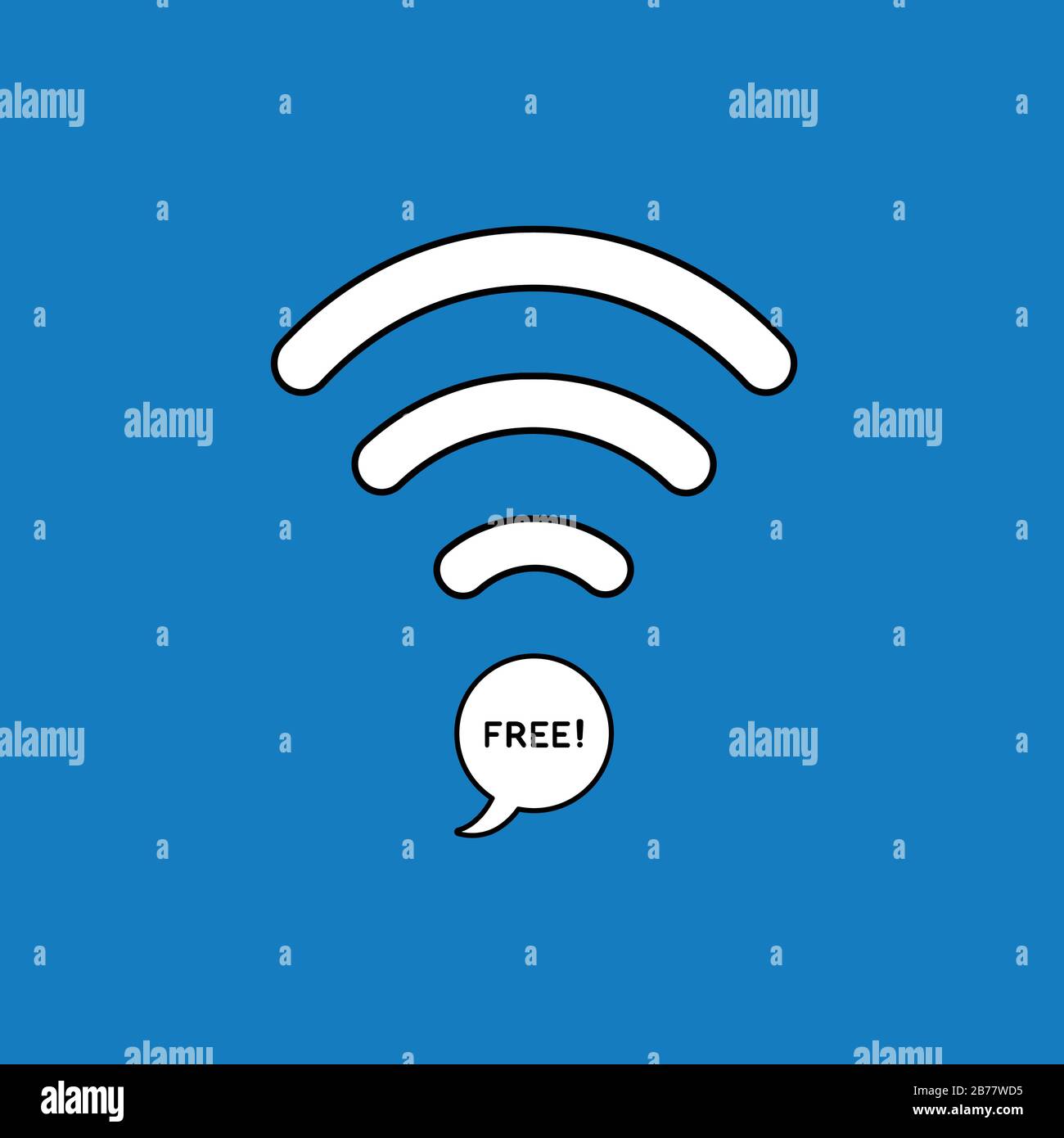 Vector illustration concept of wifi symbol with speech bubble icon and ...