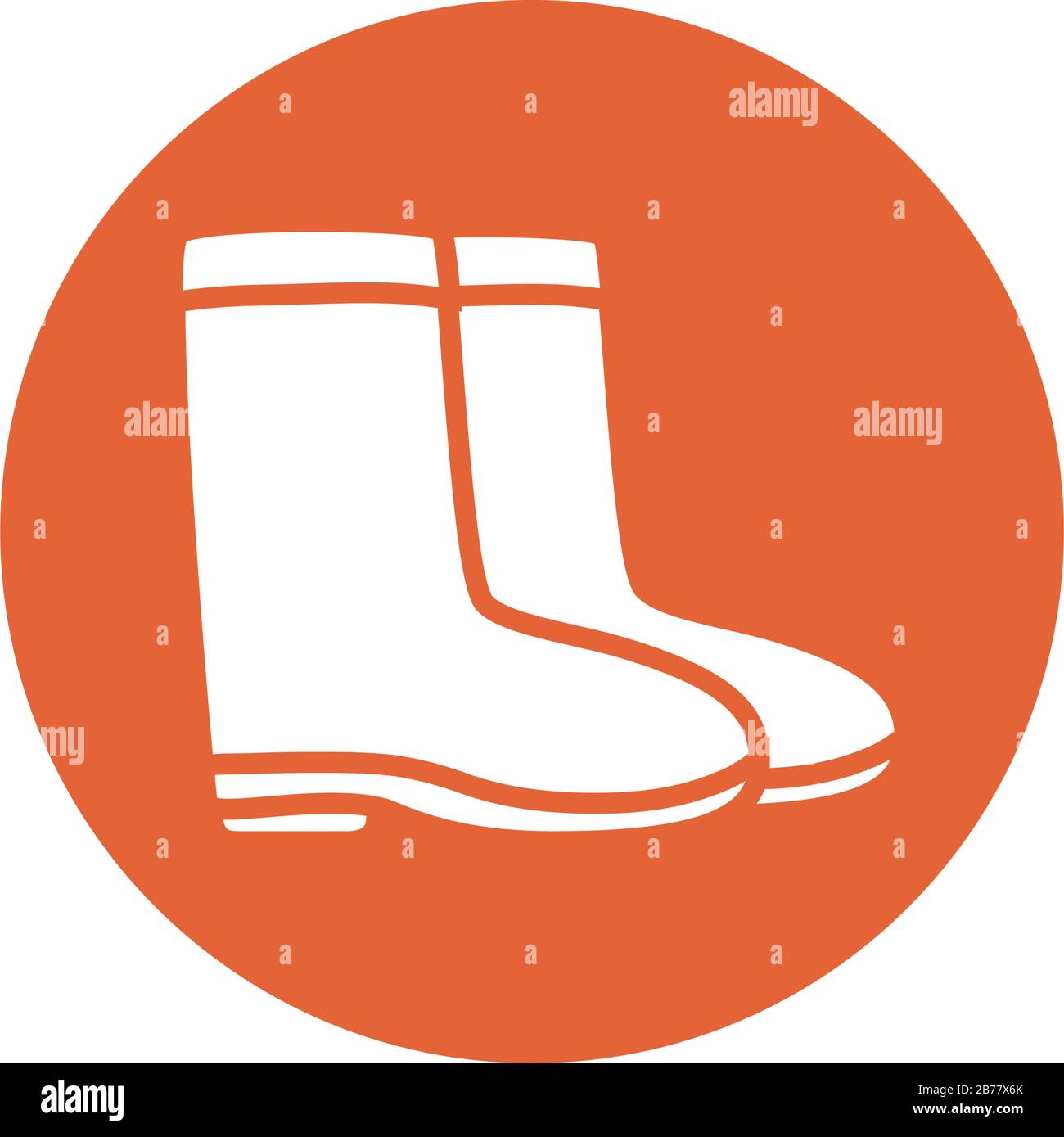 rubber boots farm shoes block style Stock Vector Image & Art - Alamy