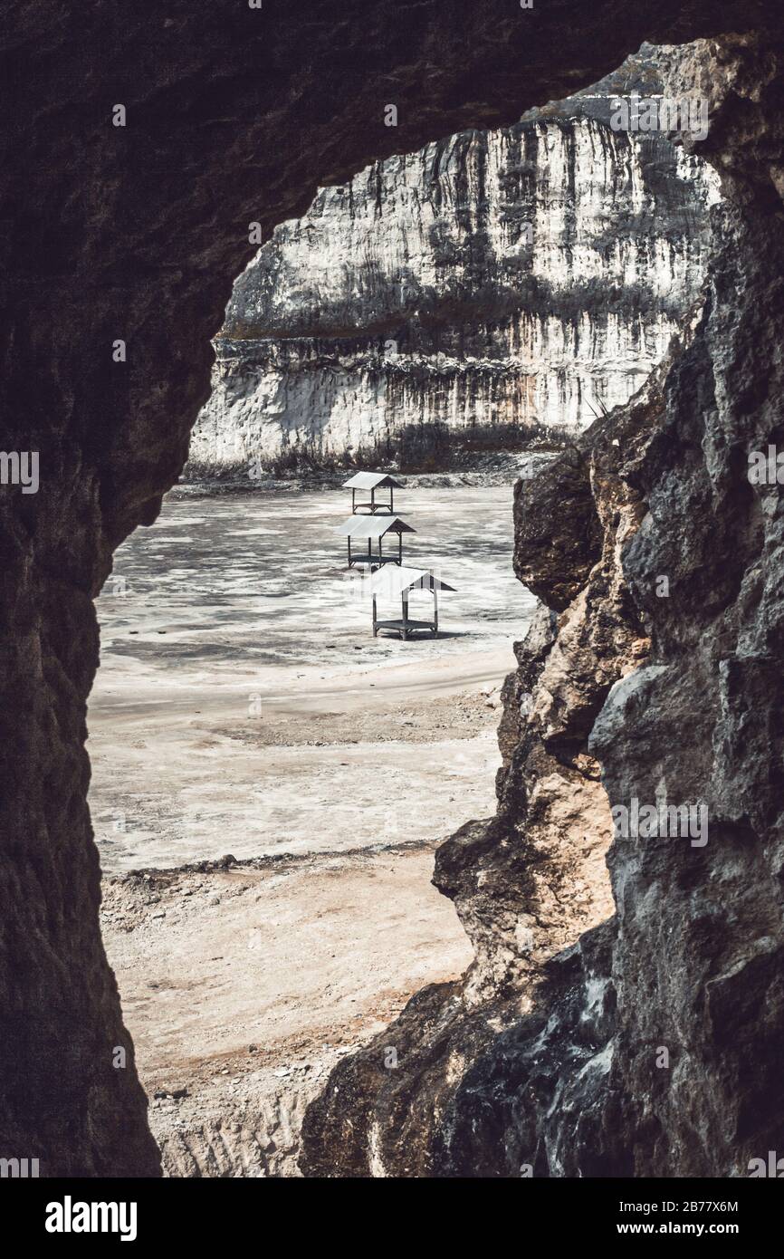Stone Mine Chalk-cliff hill (Bukit Kapur Jaddih) in Madura, Java ...