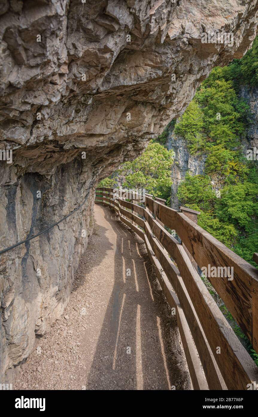 panoramic route to Sanctuary of San Romedio trentino, Trentino alto ...