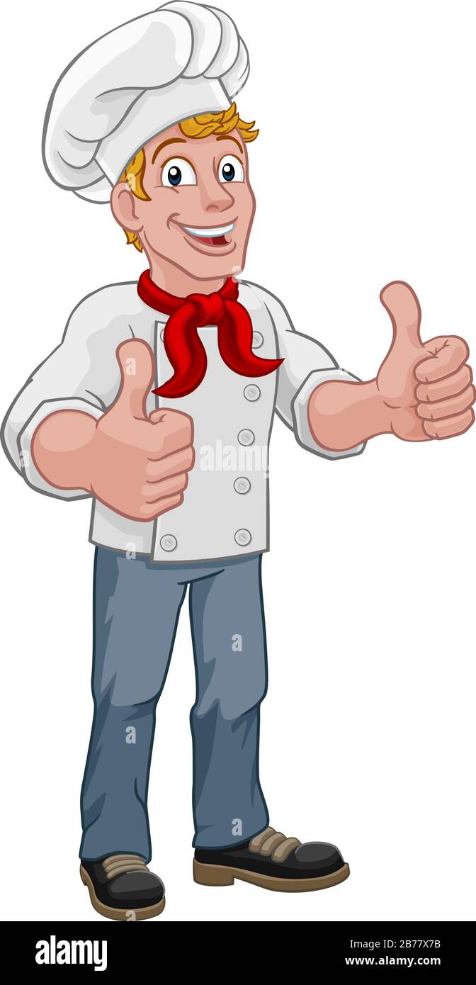 Chef Cook Baker Thumbs Up Cartoon Character Stock Vector Image & Art ...