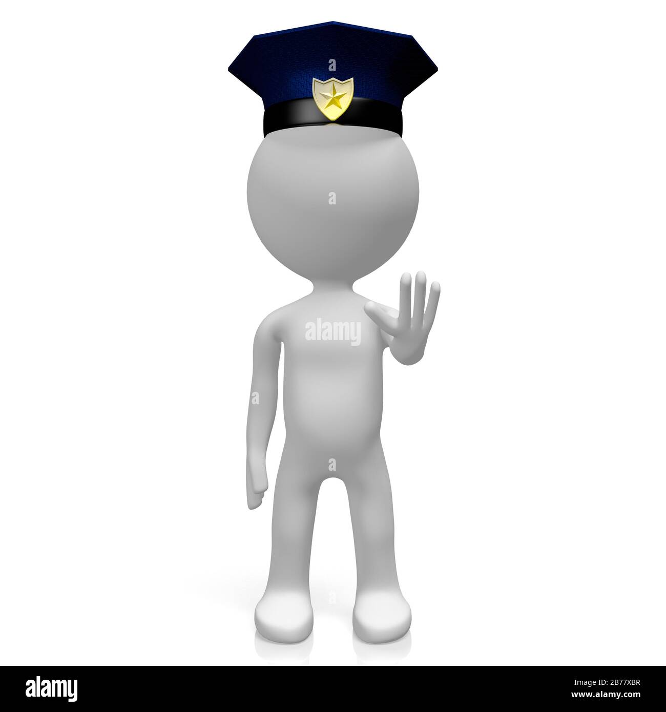 Policeman - stop sign - raised hand Stock Photo - Alamy