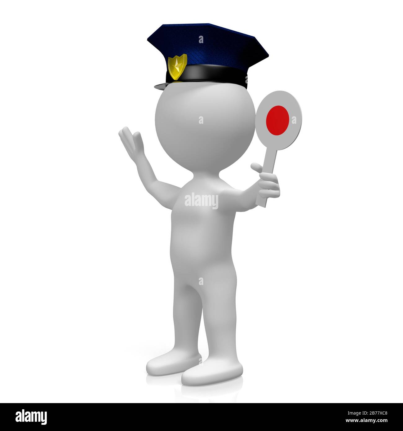 Illustration service man stop sign hi-res stock photography and images ...