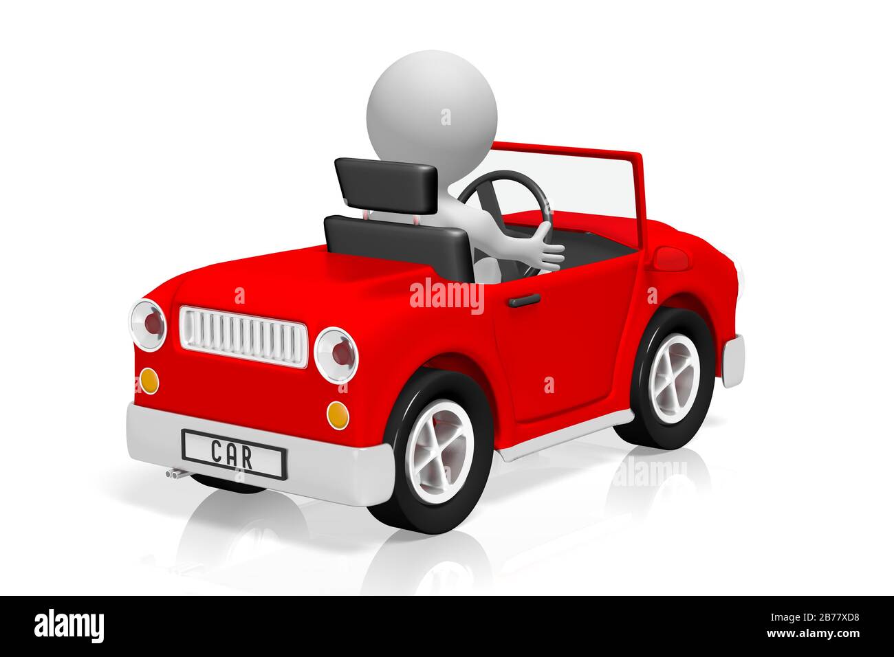 Driver, red car Stock Photo - Alamy