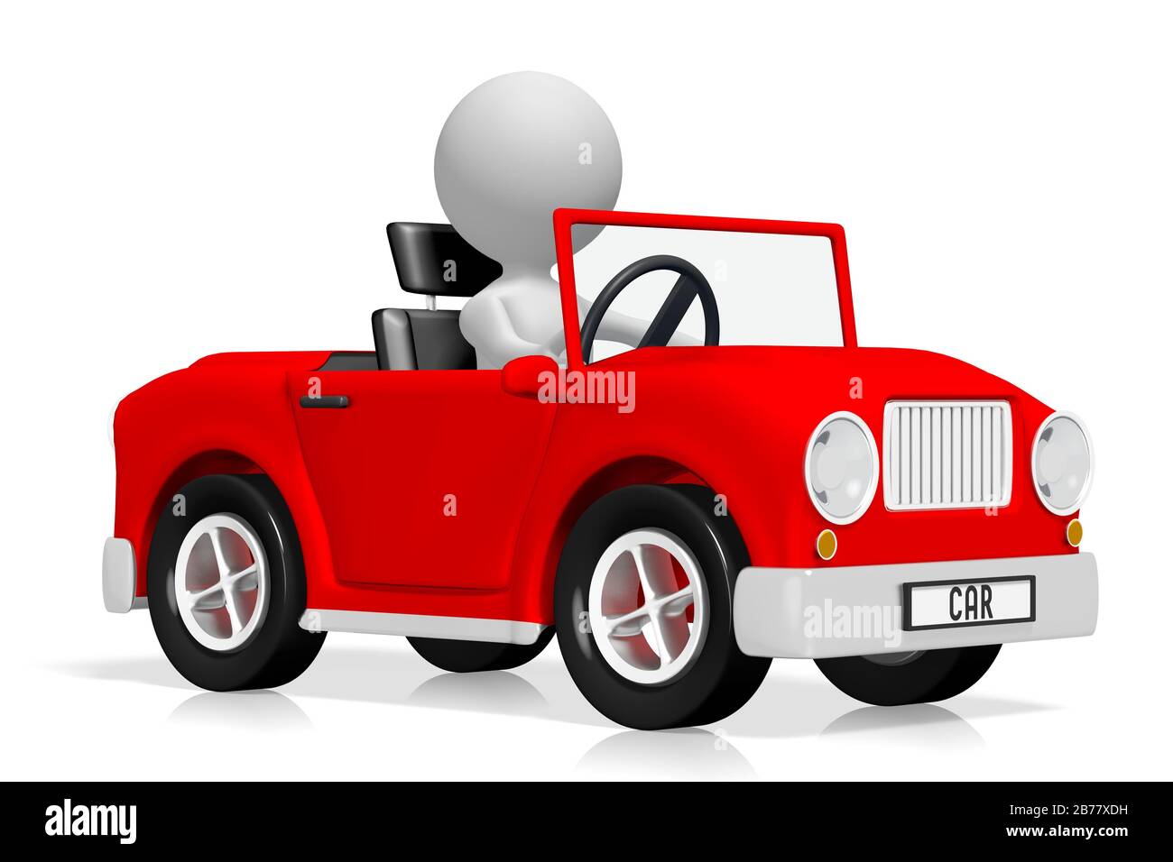 Driver, red car Stock Photo - Alamy
