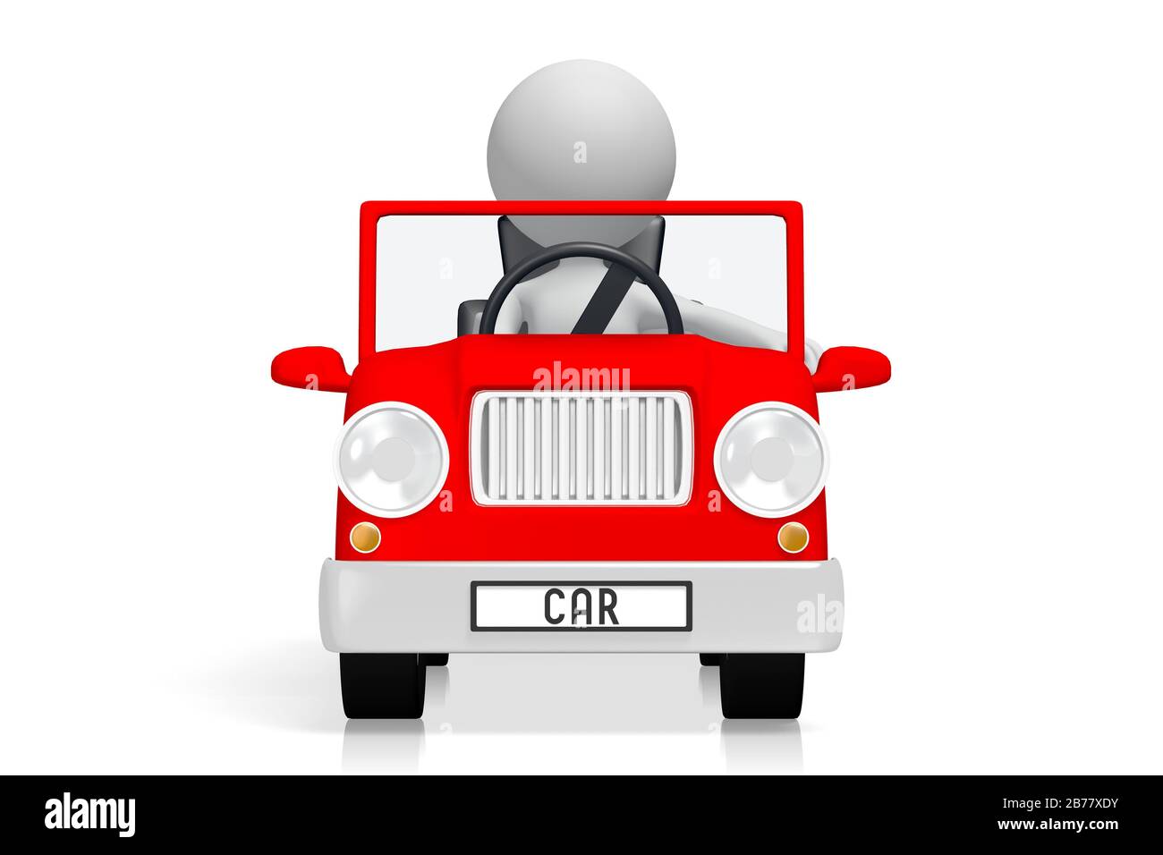 Driver, red car Stock Photo - Alamy