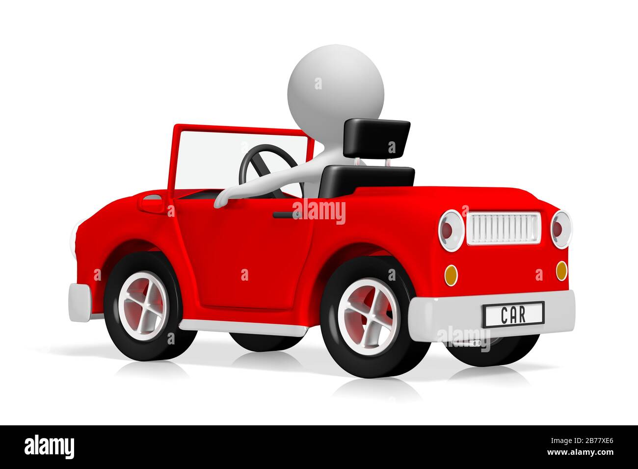 Driver, red car Stock Photo - Alamy