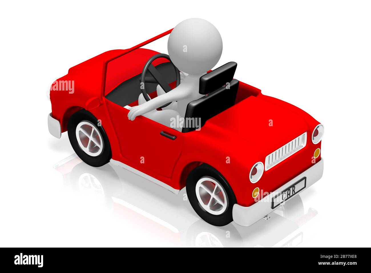 Driver, red car Stock Photo - Alamy