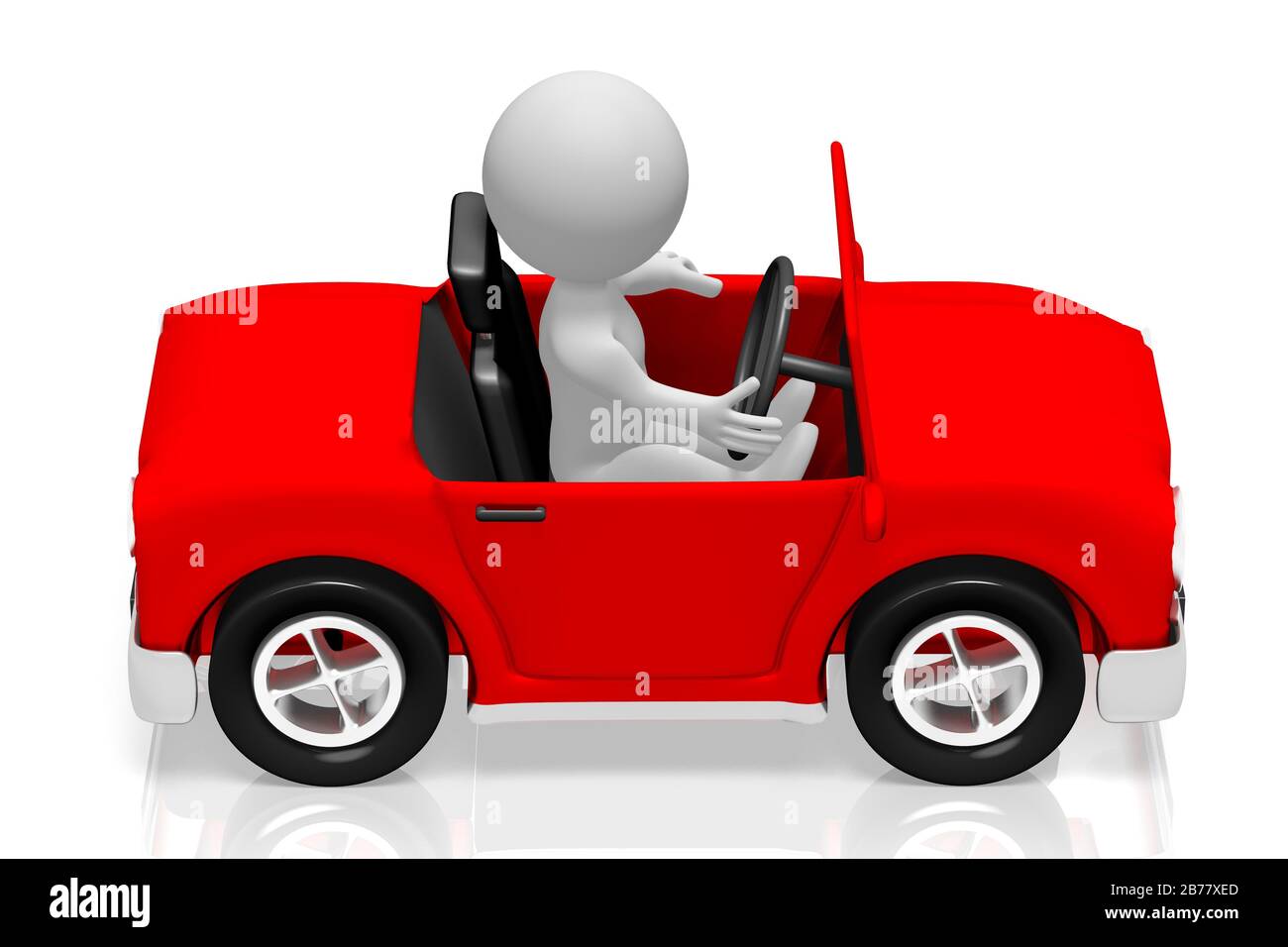 Driver, red car Stock Photo - Alamy