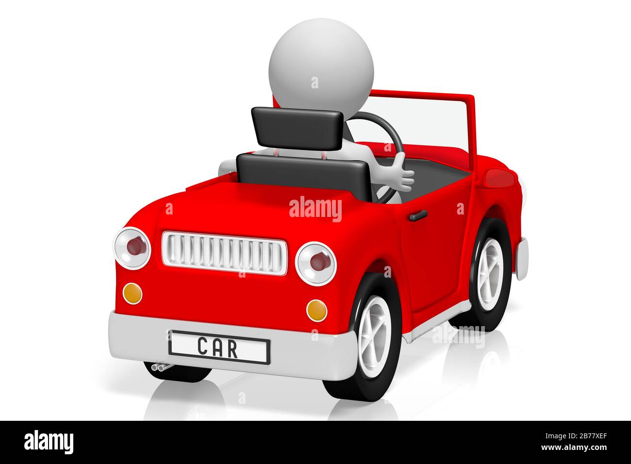 Driver, red car Stock Photo - Alamy