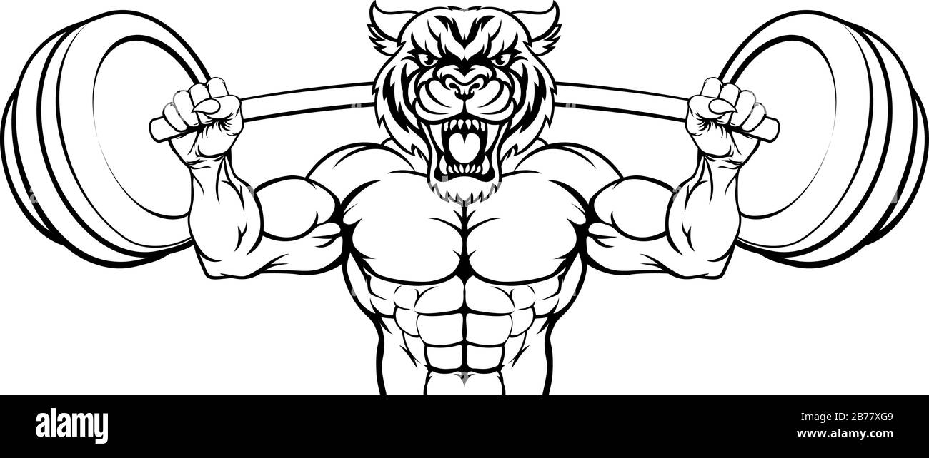 Angry cat exercise Stock Vector Images - Alamy