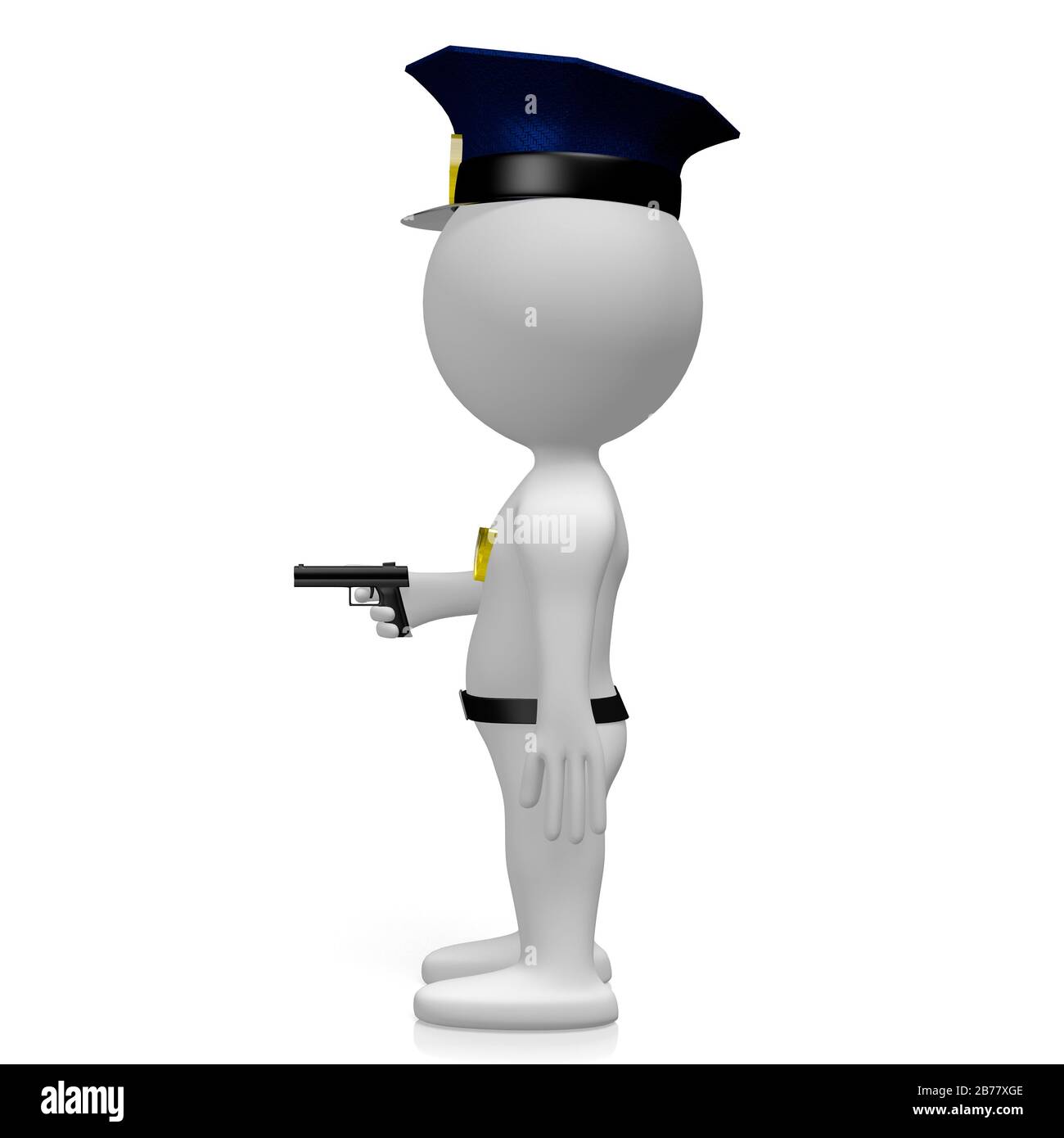 Policeman white gun hi-res stock photography and images - Alamy
