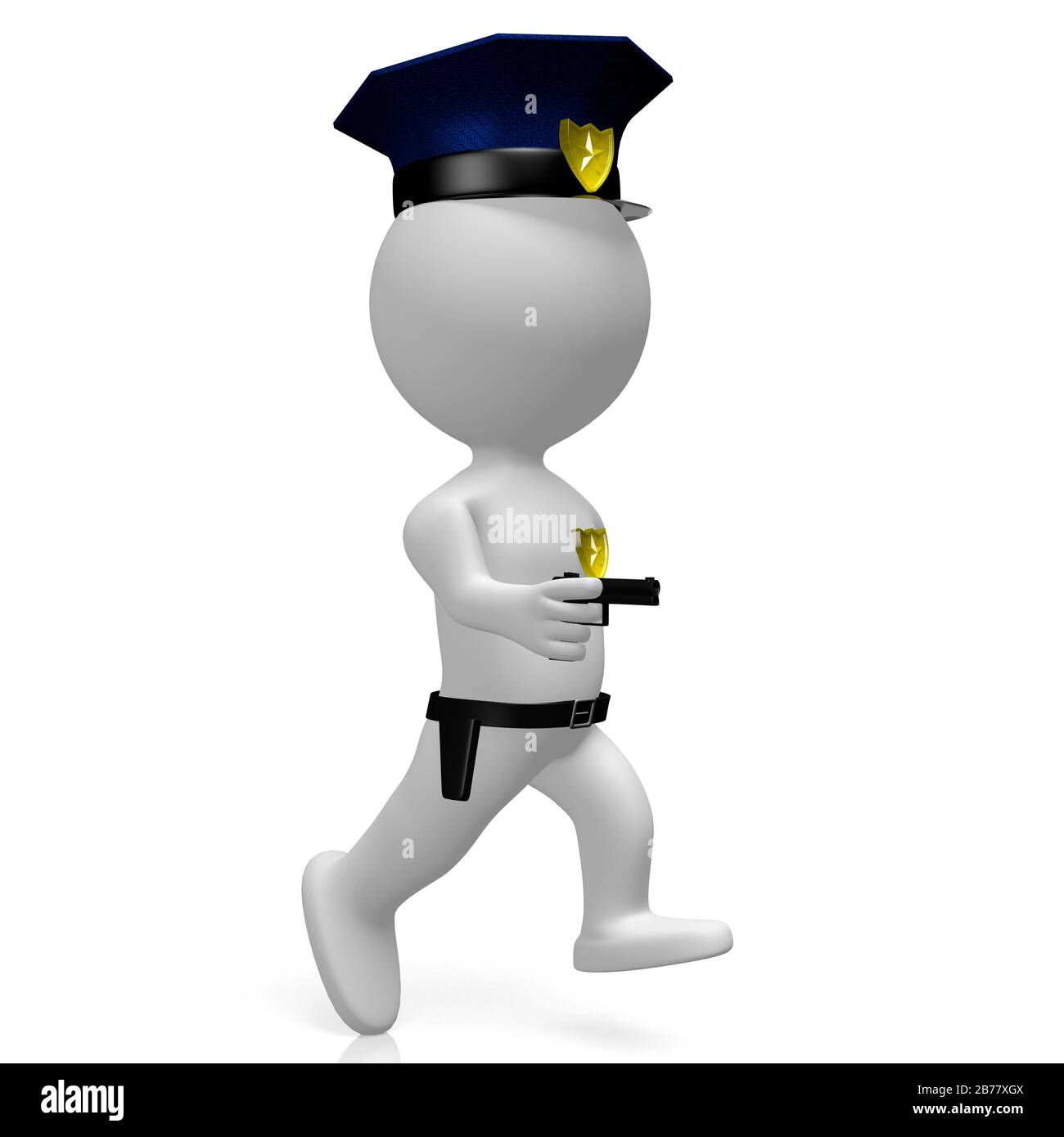 Policeman side view Cut Out Stock Images & Pictures - Alamy