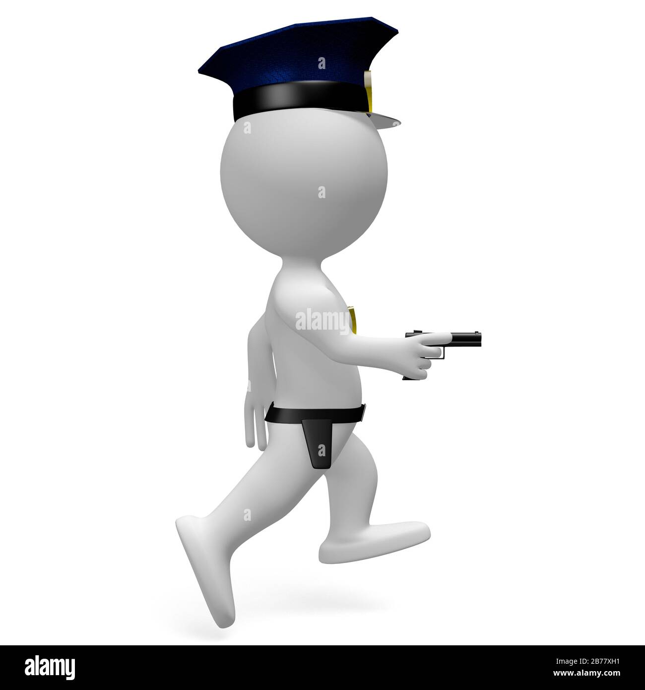 Policeman side view Cut Out Stock Images & Pictures - Alamy