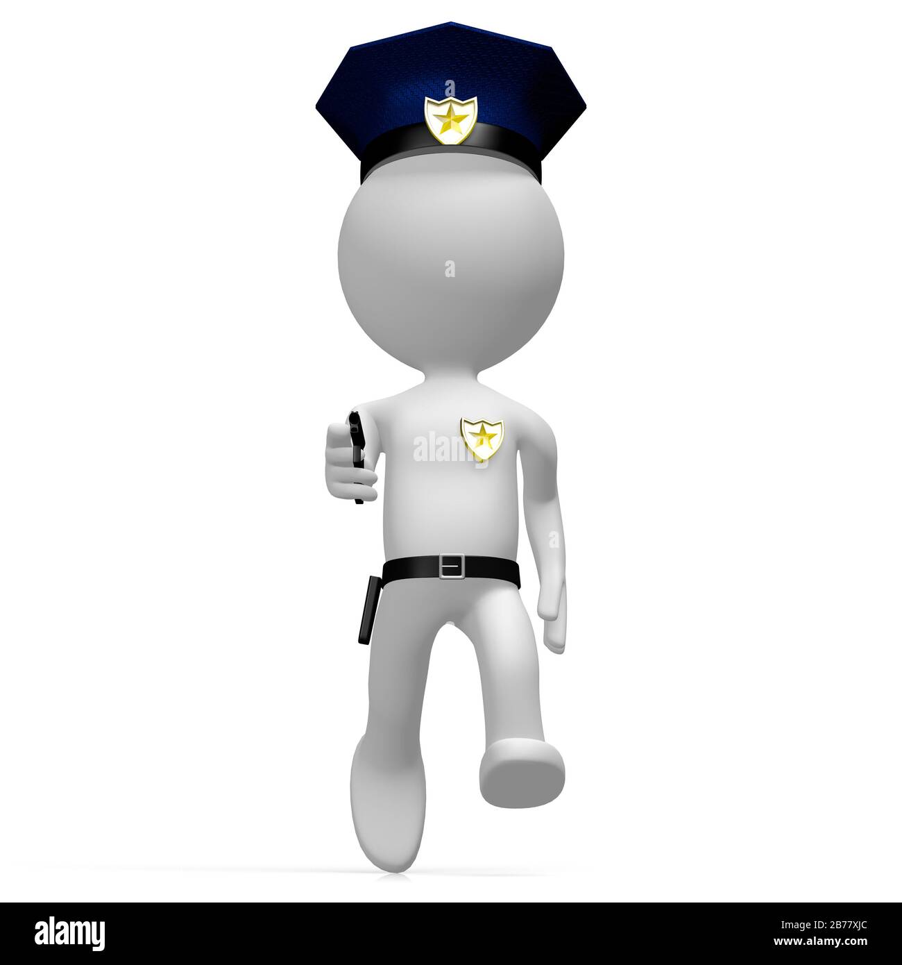 Policeman with a gun Stock Photo - Alamy