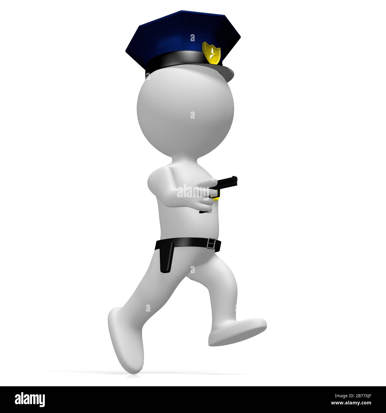 Running policeman Cut Out Stock Images & Pictures - Alamy