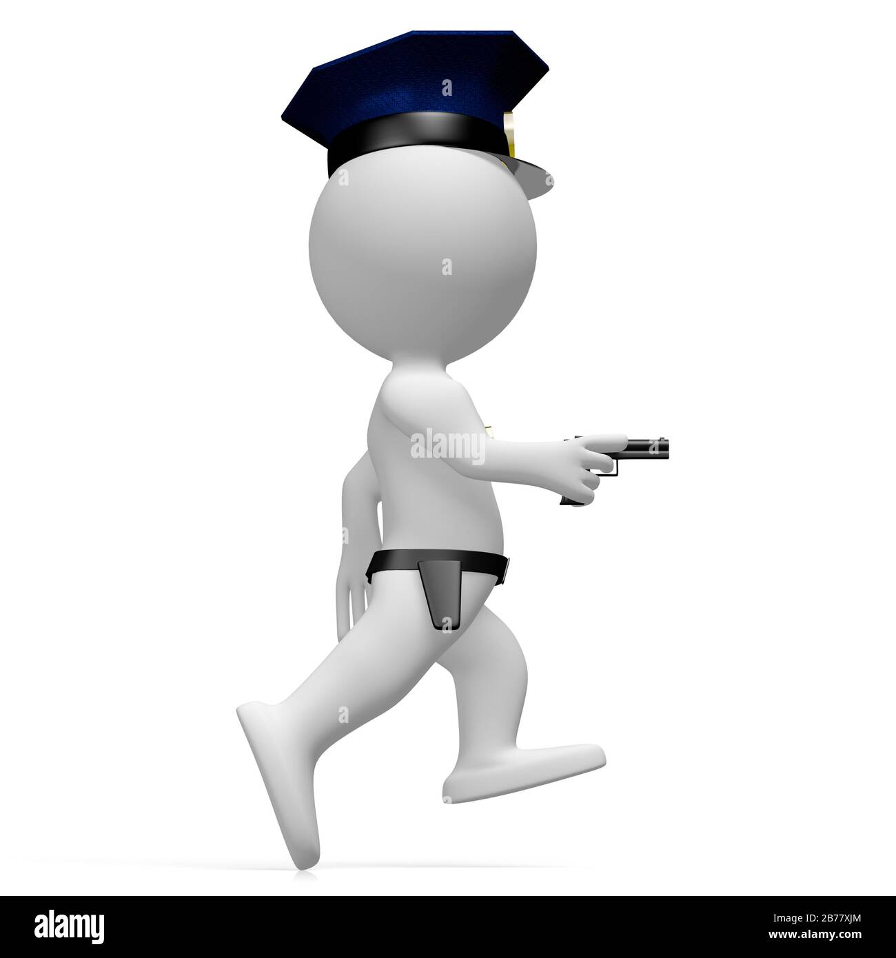 Policeman with a gun Stock Photo - Alamy