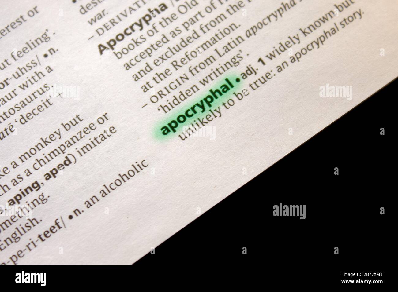 Apocryphal text hi-res stock photography and images - Alamy