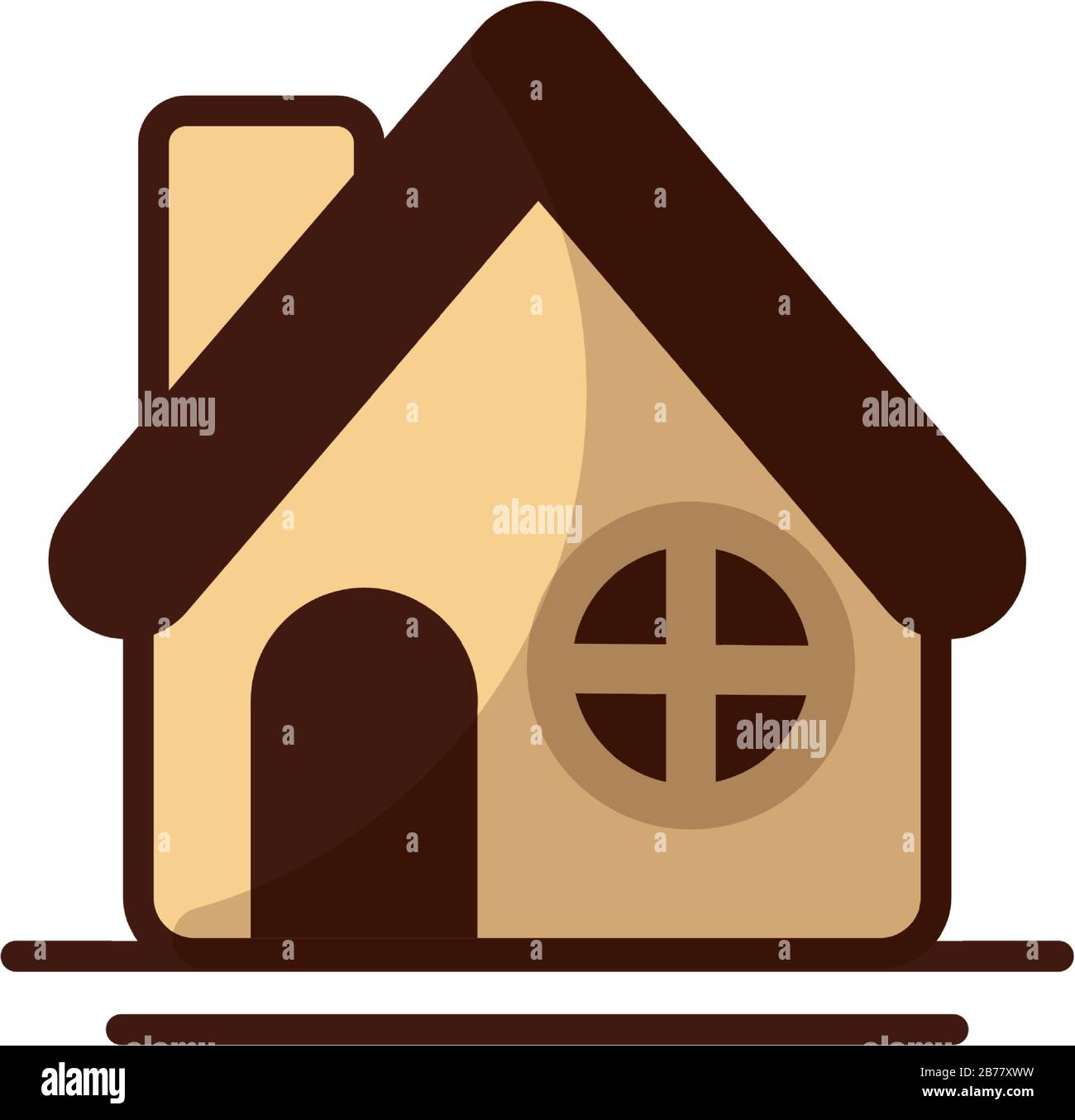 cute building of house on white background vector illustration design ...