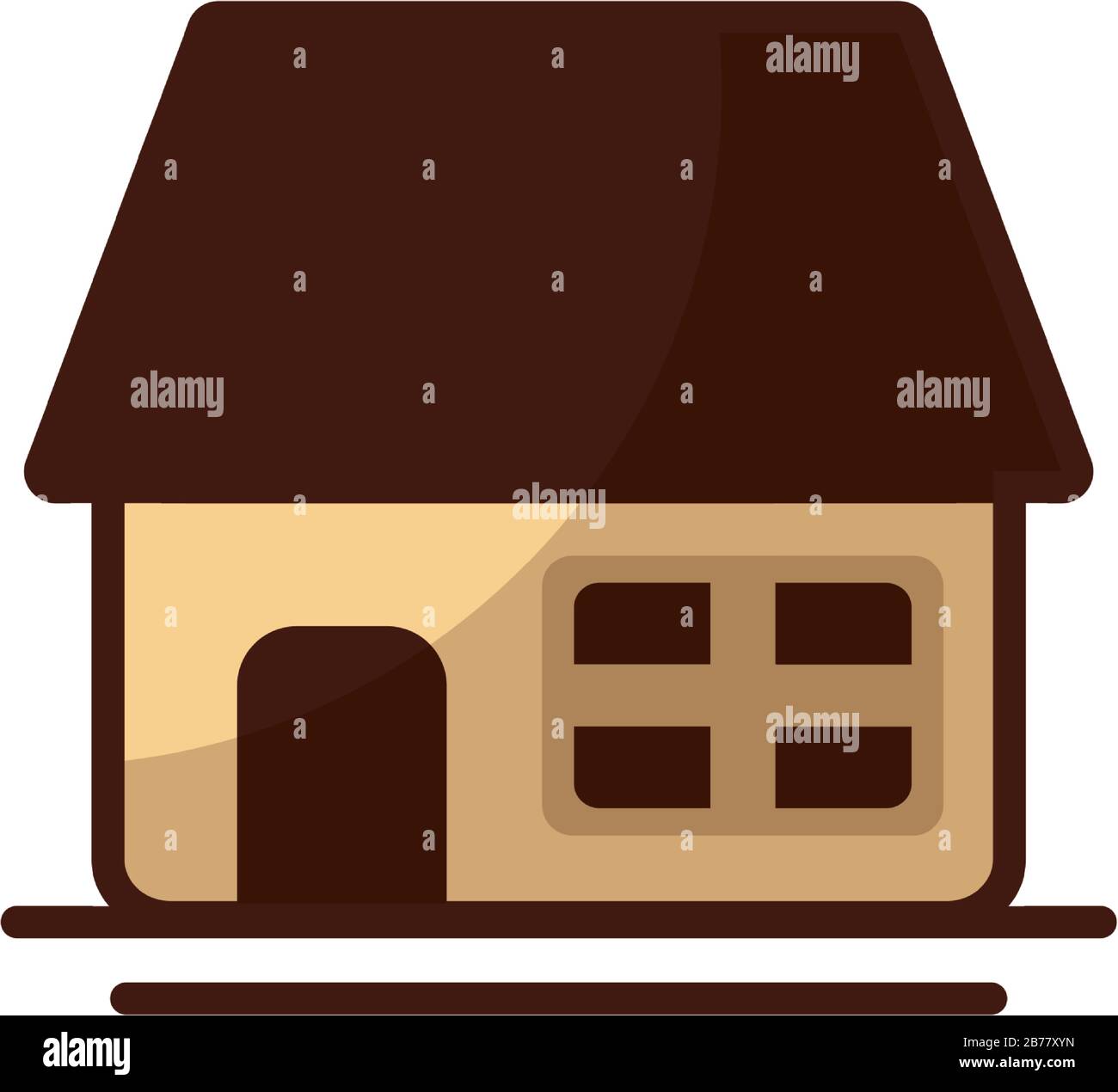cute building of house on white background vector illustration design ...