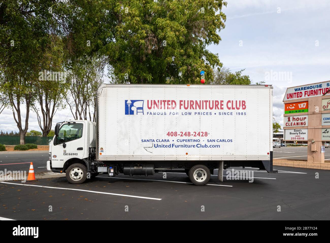 United Furniture Club, truck; Cupertino, California, USA Stock Photo ...