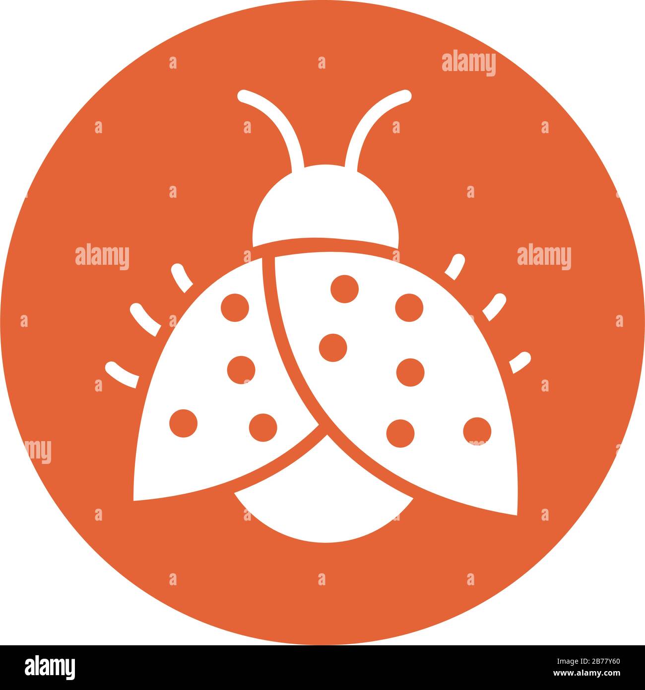 cute ladybug spring insect block style Stock Vector Image & Art - Alamy