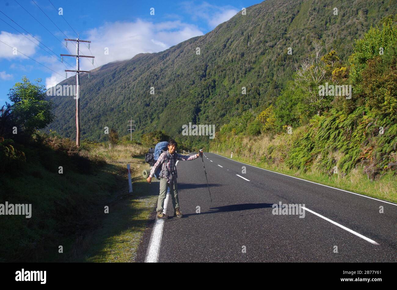 State Highway 73 alternative Te Araroa Trail route. South Island. New ...