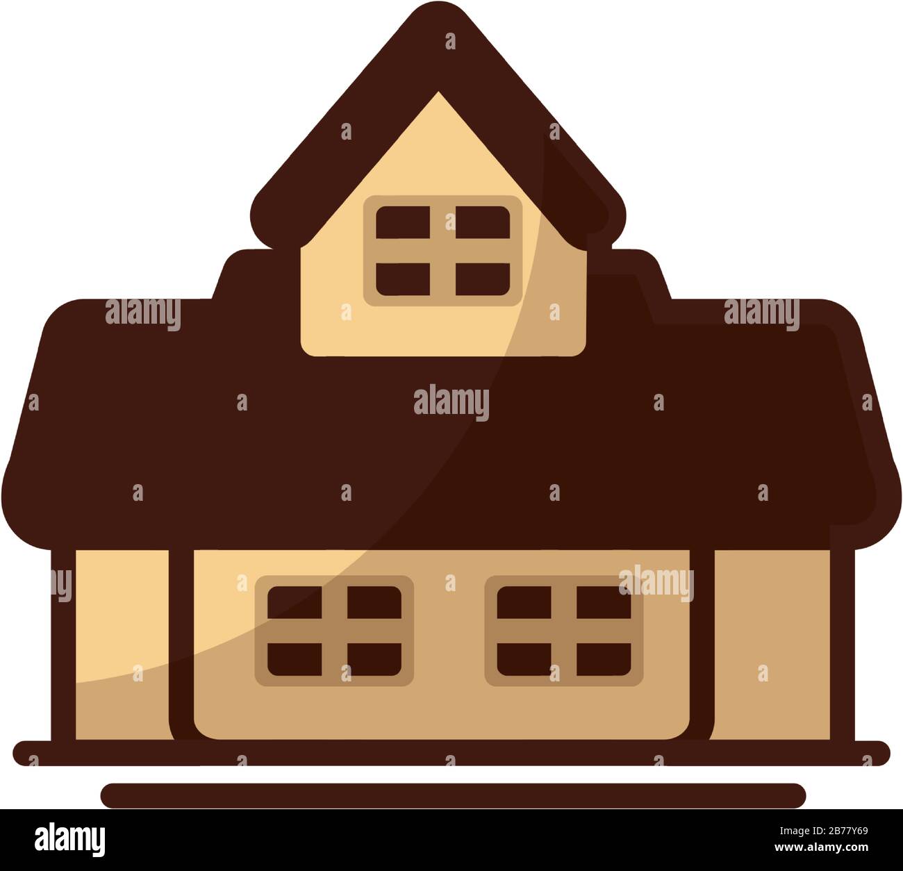 cute building of house on white background vector illustration design ...