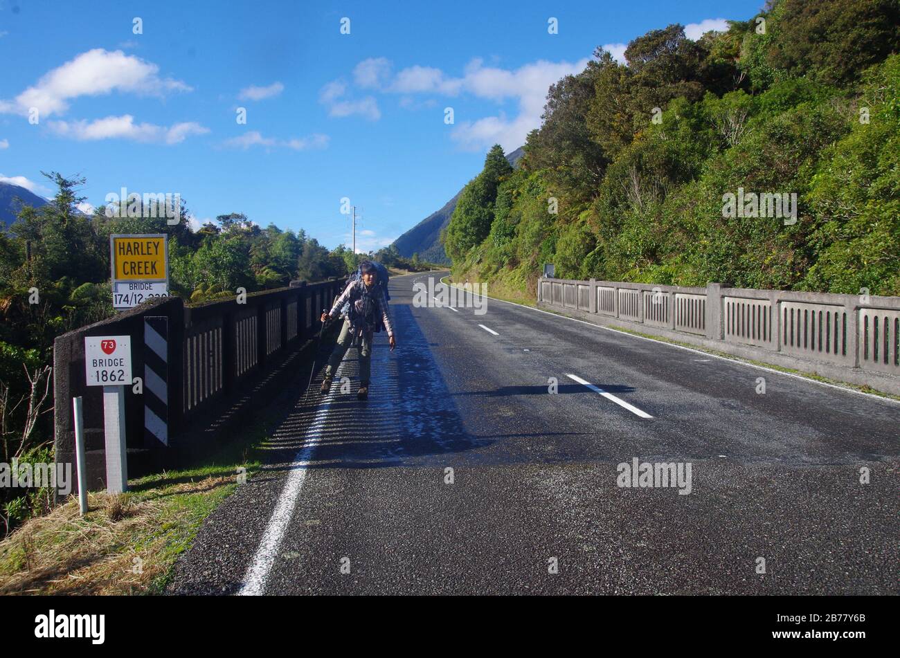 State Highway 73 alternative Te Araroa Trail route. South Island. New ...
