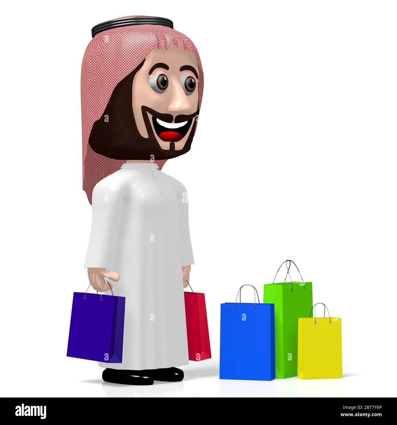 Saudi arab man character Cut Out Stock Images & Pictures - Alamy