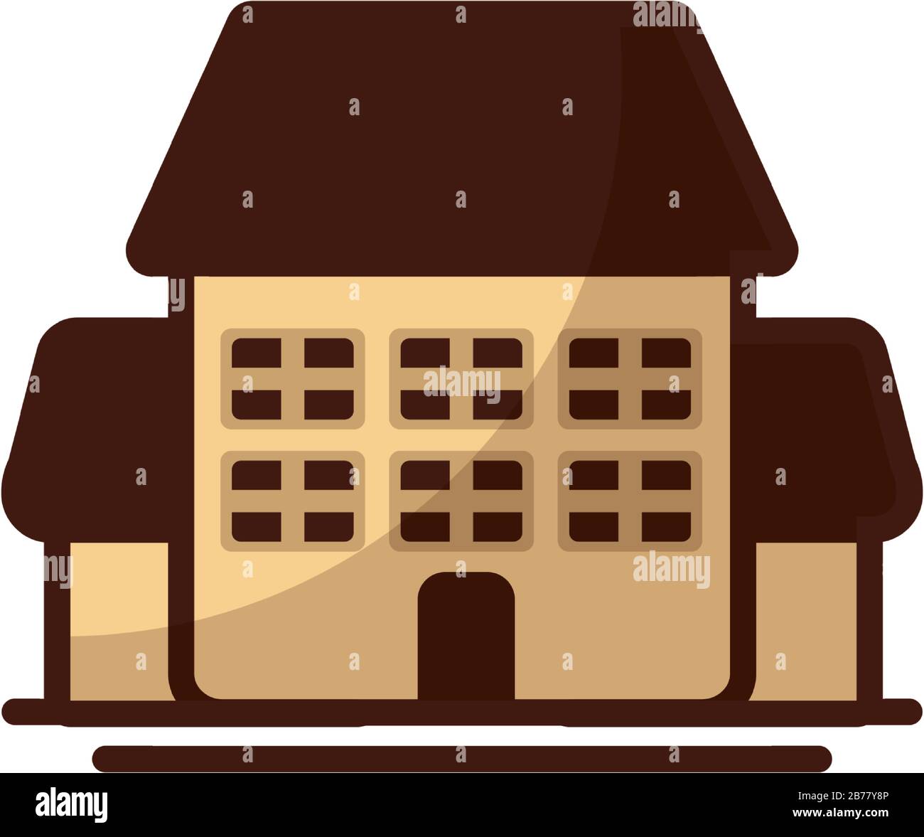cute building of house on white background vector illustration design ...