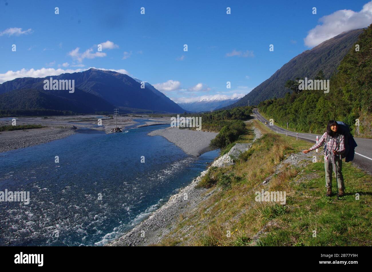State Highway 73 alternative Te Araroa Trail route. South Island. New ...