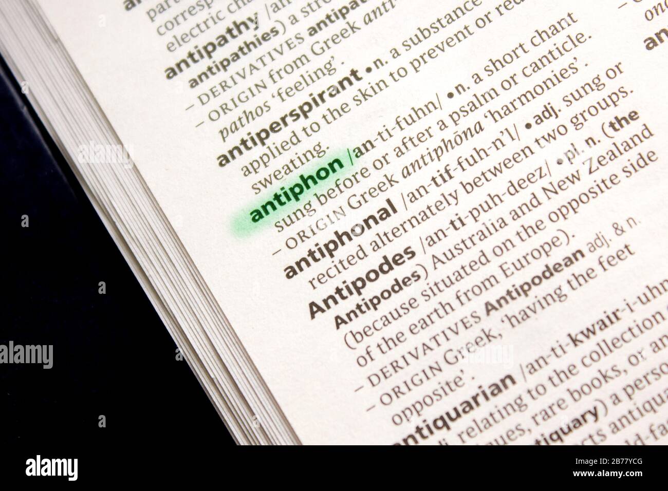 Antiphon hi-res stock photography and images - Alamy