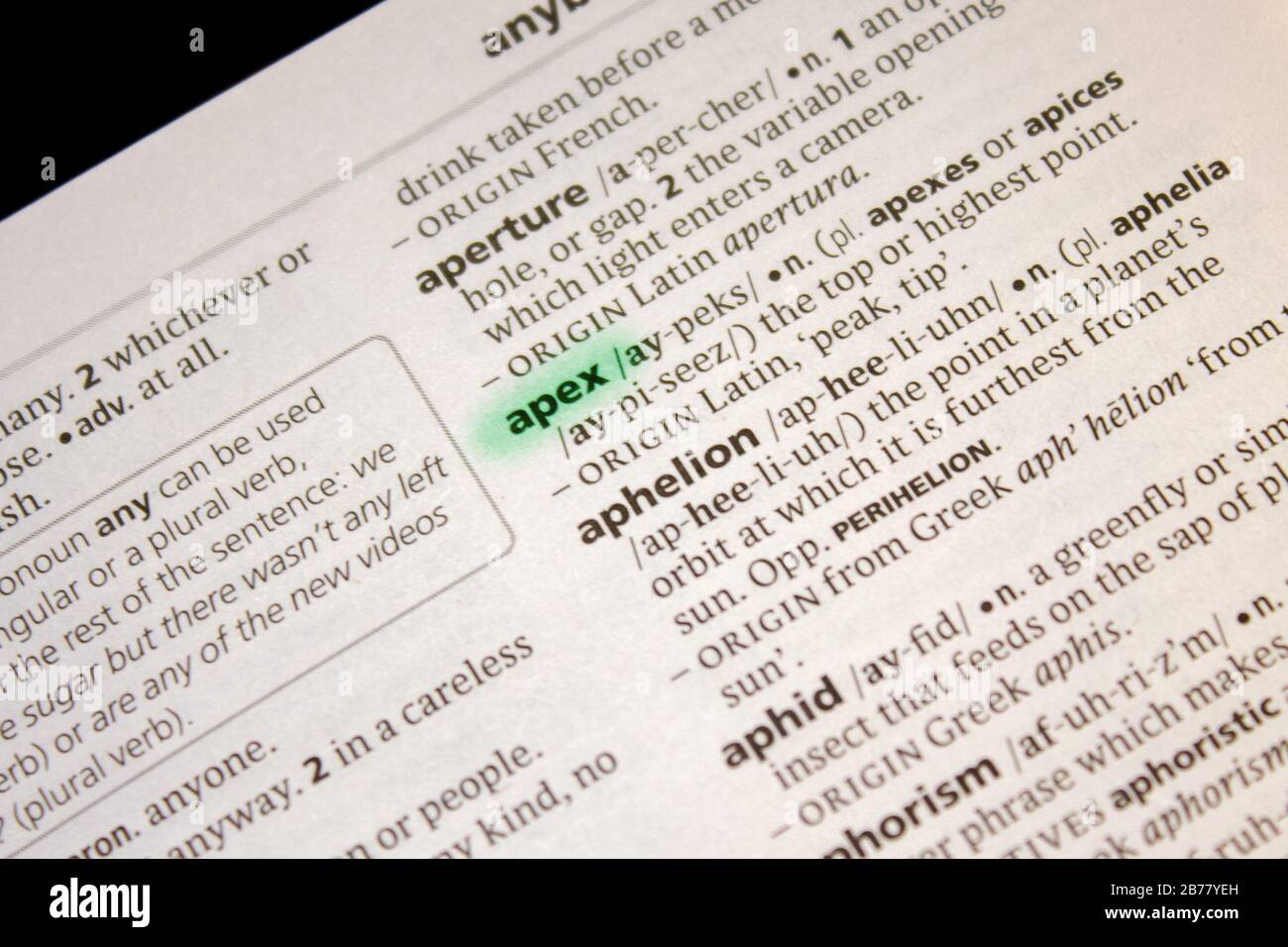 Page apex hi-res stock photography and images - Alamy