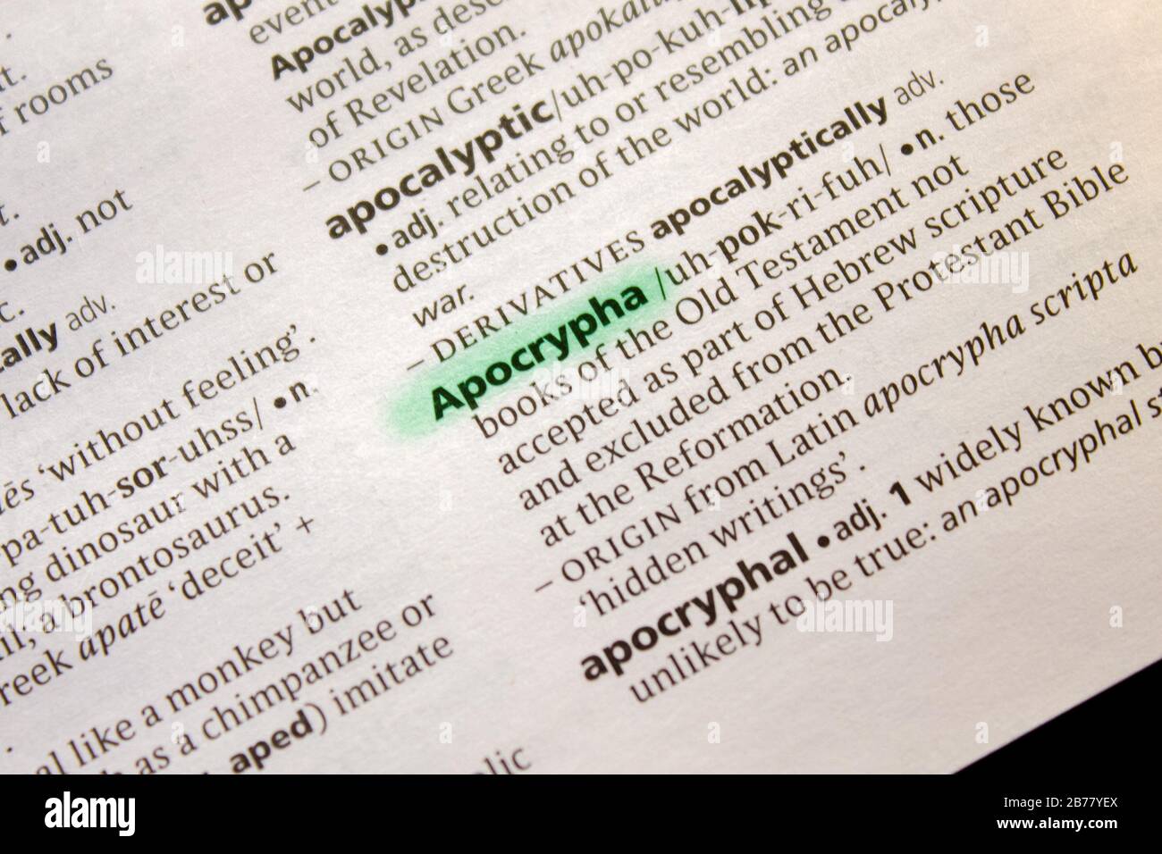 Apocrypha text hi-res stock photography and images - Alamy